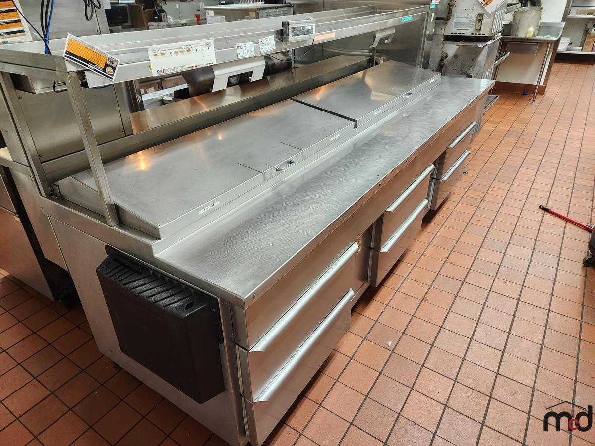 Kitchen Prep Station w/ Cooler (39''x126''x58'')